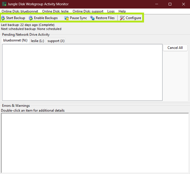 Back to Basics: A Jungle Disk (formerly Workgroup) Activity Monitor Crash Course – CyberFortress ...