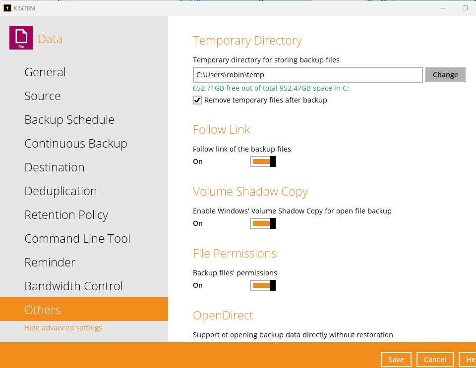 KISOBM - How to Configure the Temporary Directory – CyberFortress Support