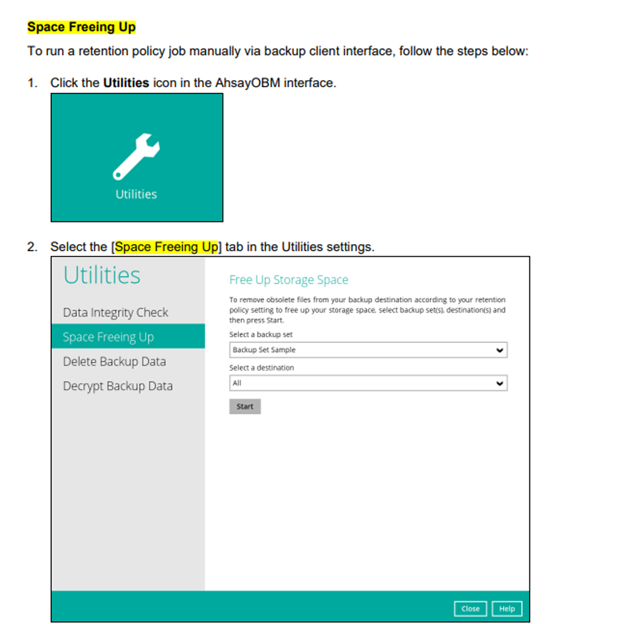 How to use the Space freeing up feature – CyberFortress Support